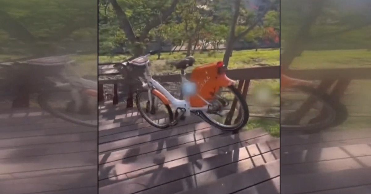 學生惡搞Ubike！高處推下樓校方：配合調查｜東森新聞