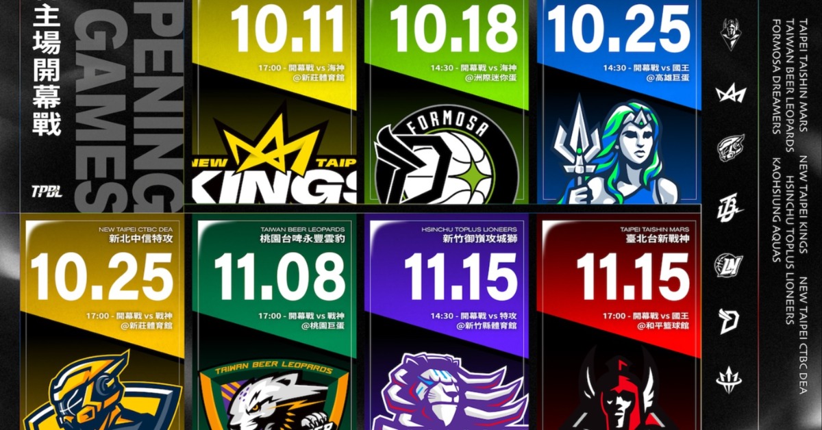 TPBL／2025-26例行賽賽程公布！7隊主場開幕戰齊亮相｜東森新聞